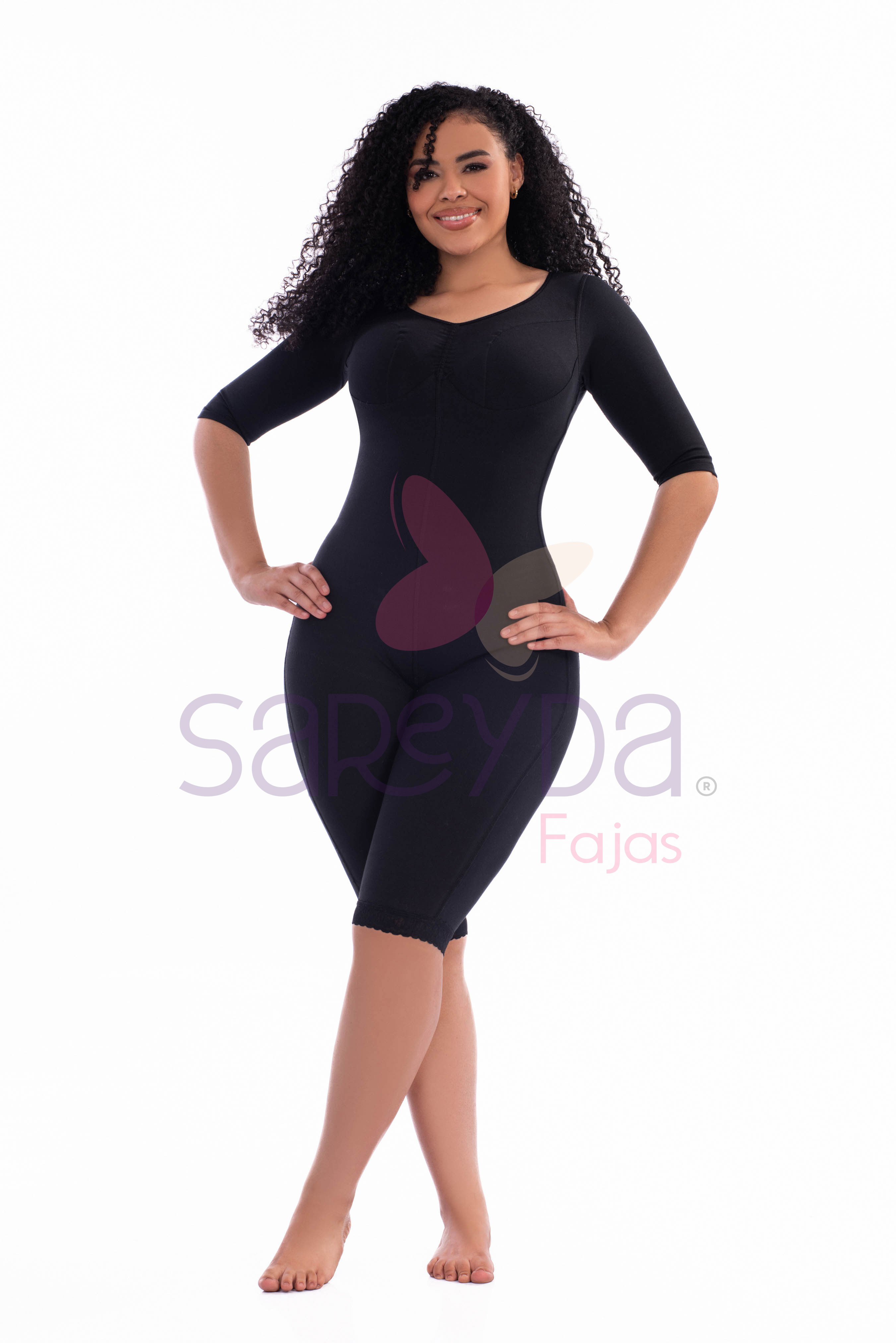 Faja con brasier mangas y cierre posterior bota larga - Fajas Sareyda